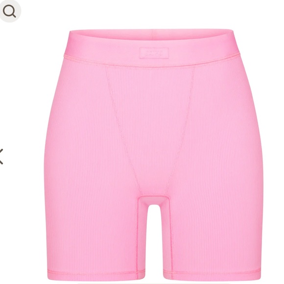 SKIMS | Shorts | Skims Cotton Candy Pink Boxer Shorts Ribbed Nwt | Poshmark